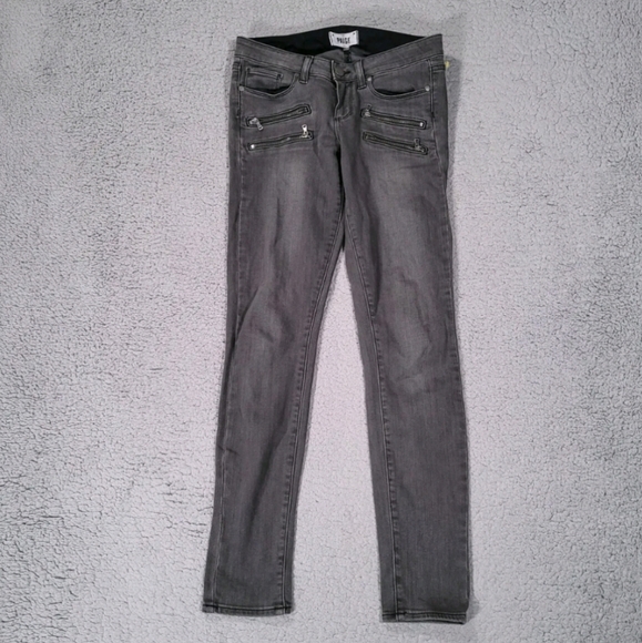 PAIGE | Jeans | Paige Womens 26 Jeans Edgemont Gray Multi Zip Accent ...